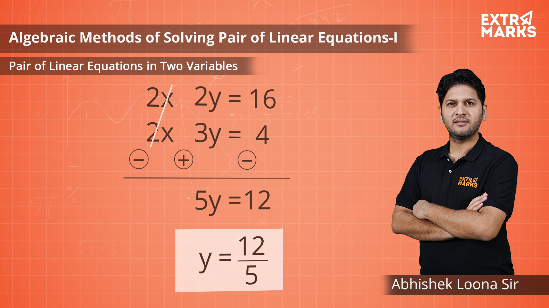 In the given figurecomma graph of two linear equations are shown. the ...