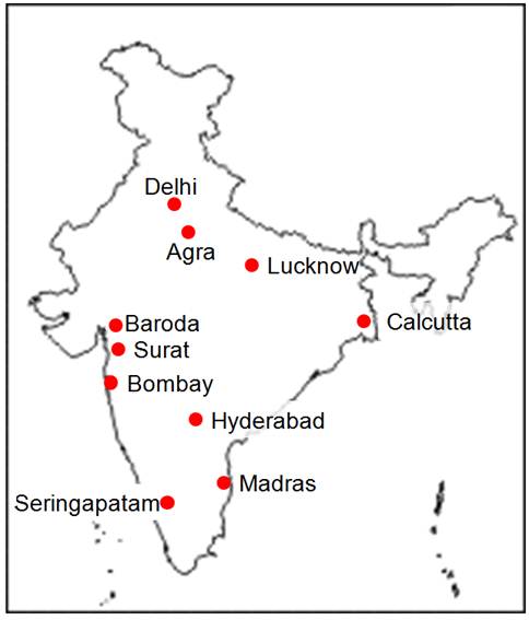 On an outline map of indiacomma trace the major rivers and hill ranges ...