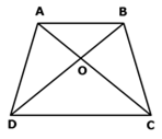 Diagonals ac and bd of a trapezium abcd with ab || dc intersect each ...